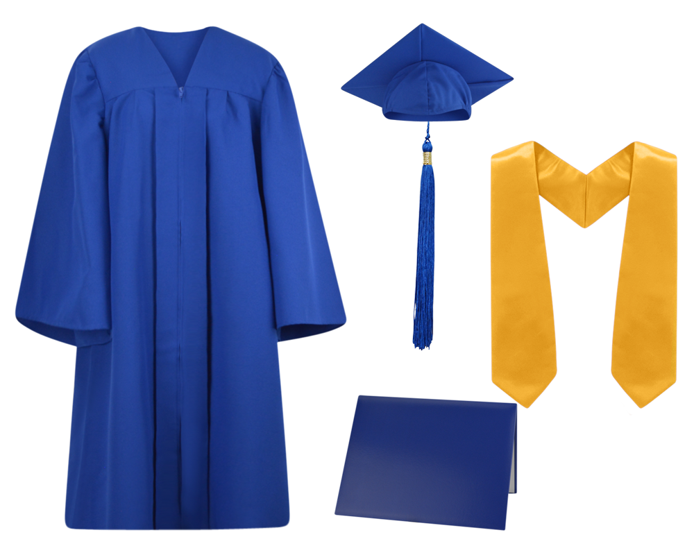 Blue Graduation Hat And Diploma